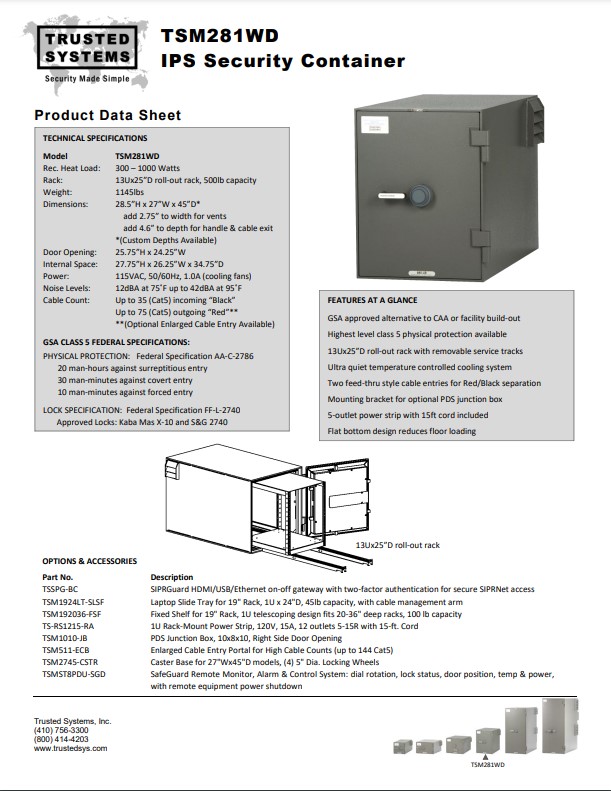 IPS Security Containers - Trusted Systems - SCIF-in-a-Box Solutions