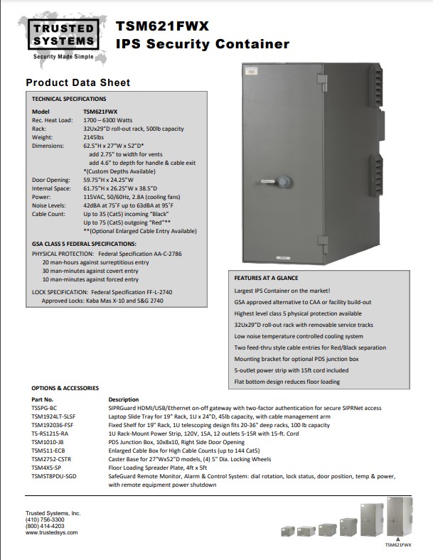 IPS Security Containers - Trusted Systems - SCIF-in-a-Box Solutions